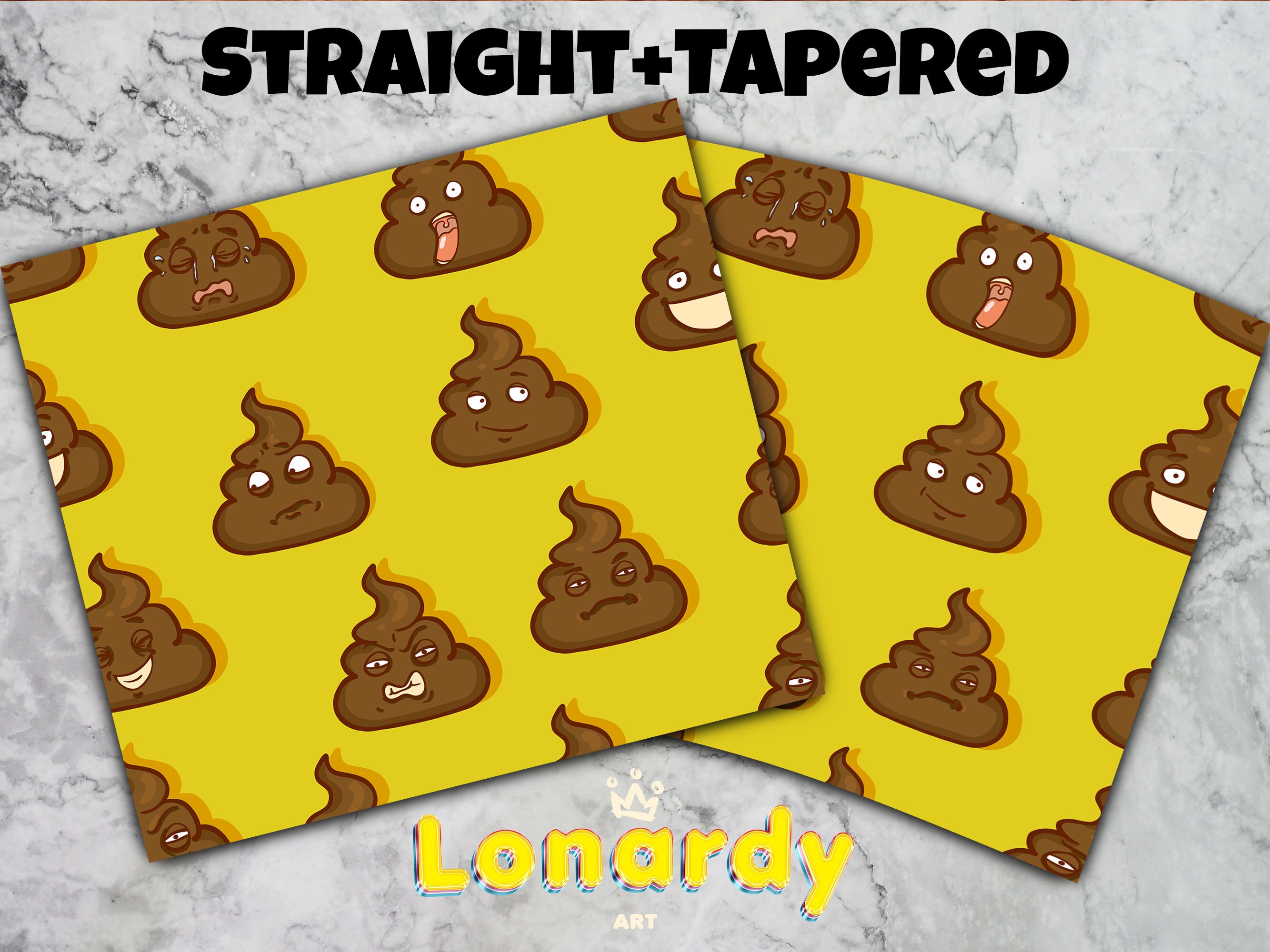 Funny Poop Tumbler Wrap Png, Poo Pattern Sublimation Design, Seamless ...