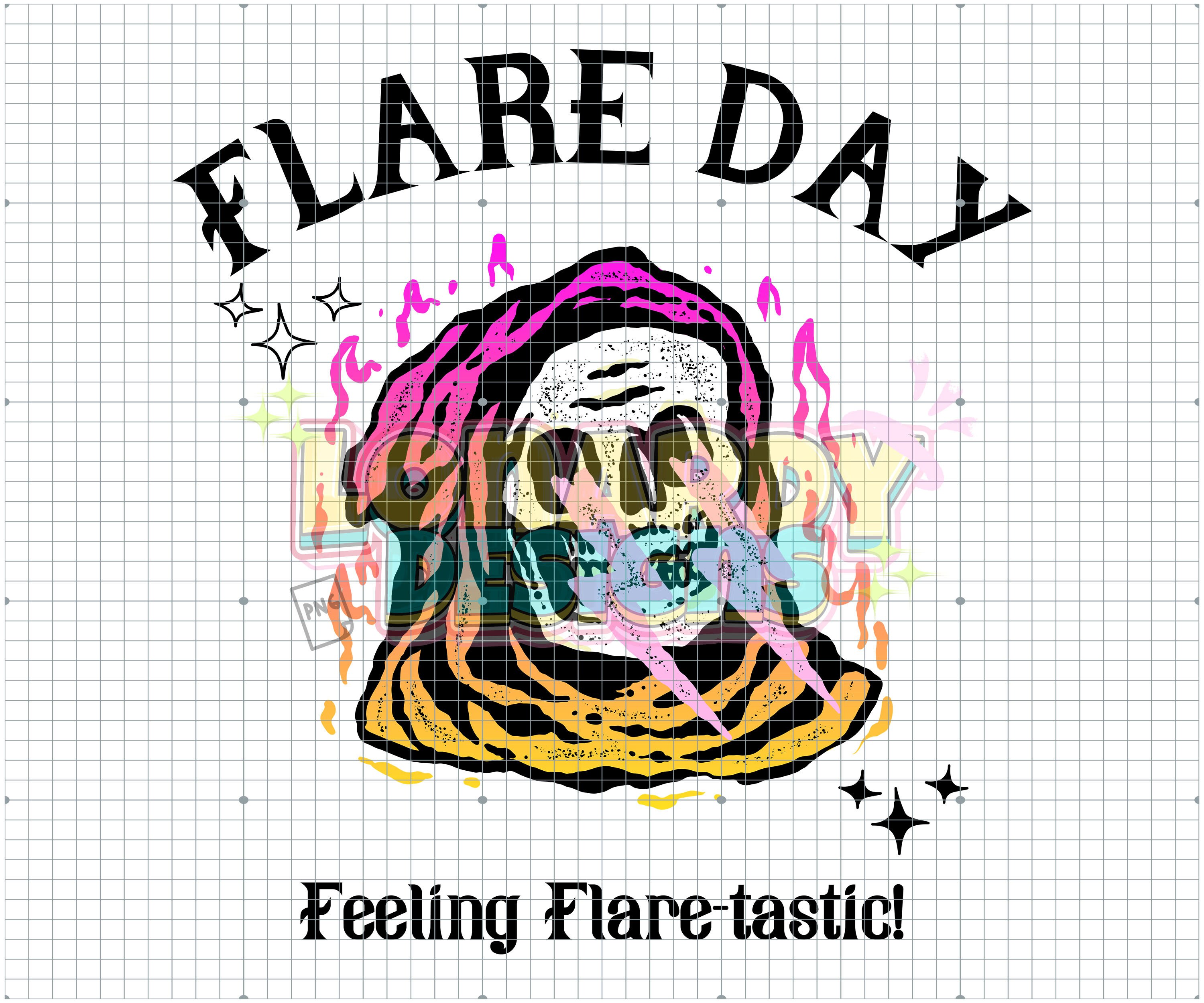 Flare Day PNG, Vintage Skull Sublimation Design, Chronic Illness ...