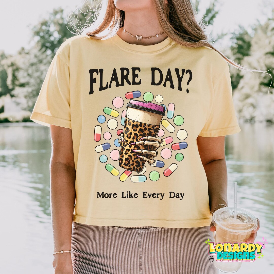 Funny Flare Day PNG, Chronic Illness Skeleton Coffee Sublimation ...