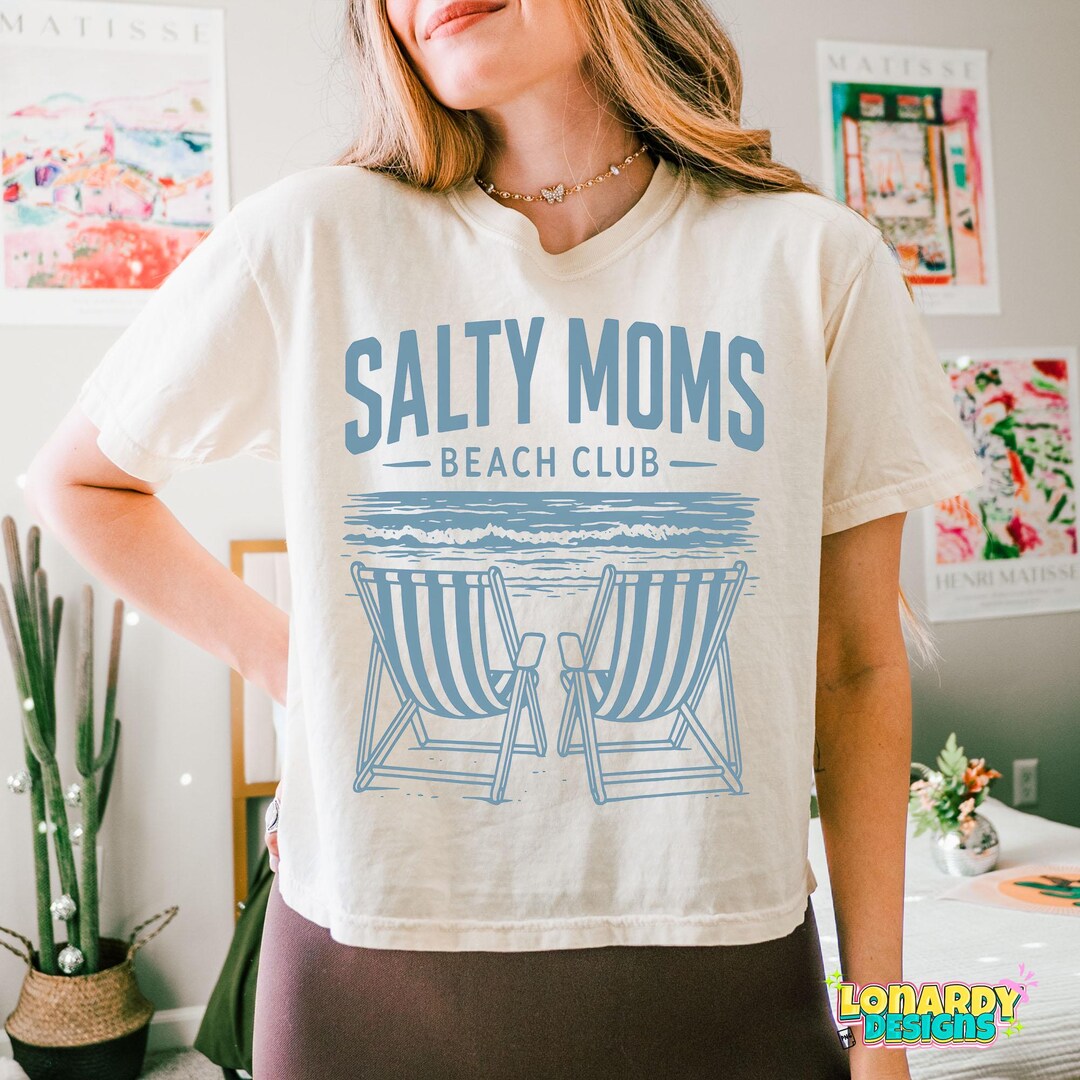 Salty Moms Beach Club PNG, Coastal Summer Mom Sublimation Design, Beach ...
