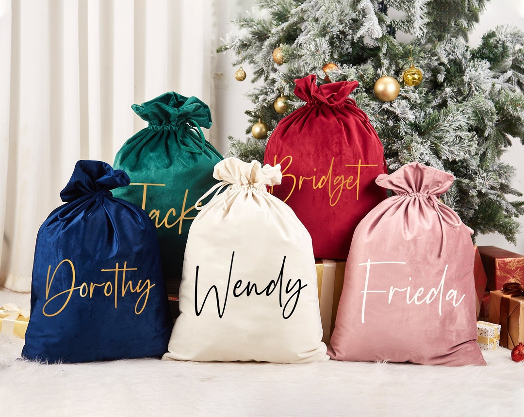 Jumbo Santa Bag, Oversized Velvet Santa Sack, Christmas Bag ...