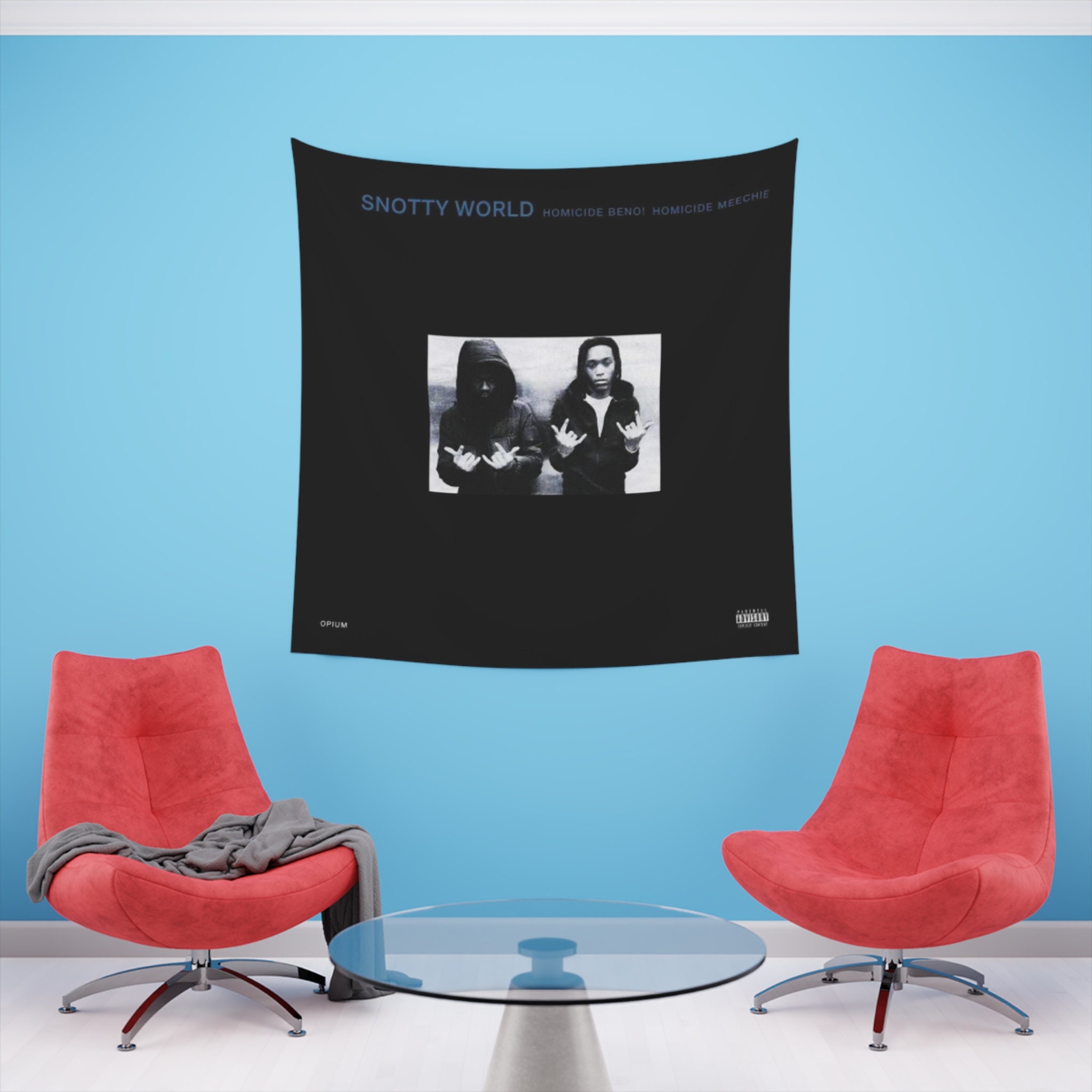 Homixide Gang Snotty World Music Flag Underground Rap Opium Rage Banner ...