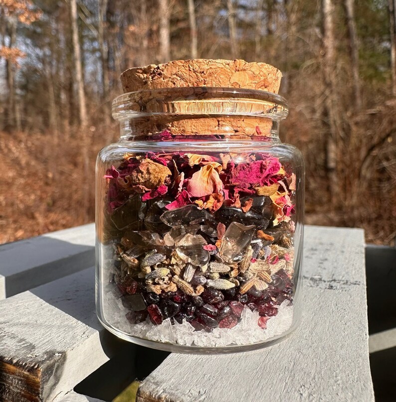 The Grounding Jar Crystal & Herb Manifestation/intention/spell Jar - Etsy