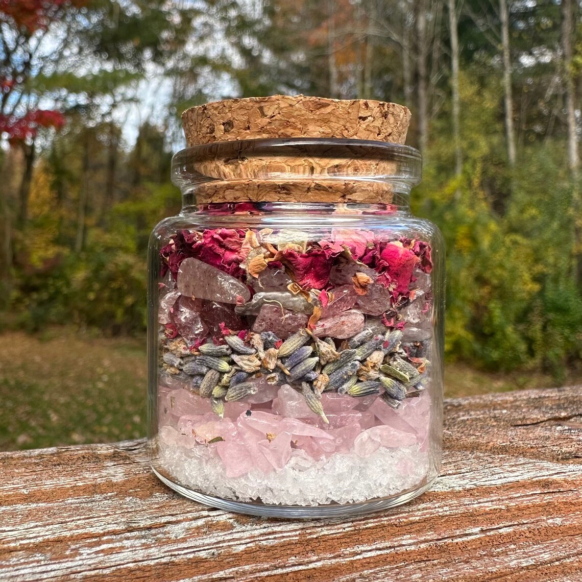 The Love Jar Crystal & Herb Manifestation/intention/spell Jar - Etsy