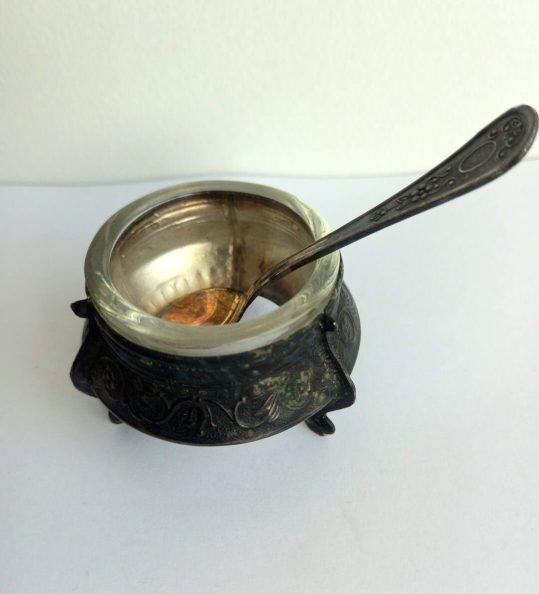 Vintage Soviet Open Salt Cellar With a Spoon/ Russian Caviar - Etsy