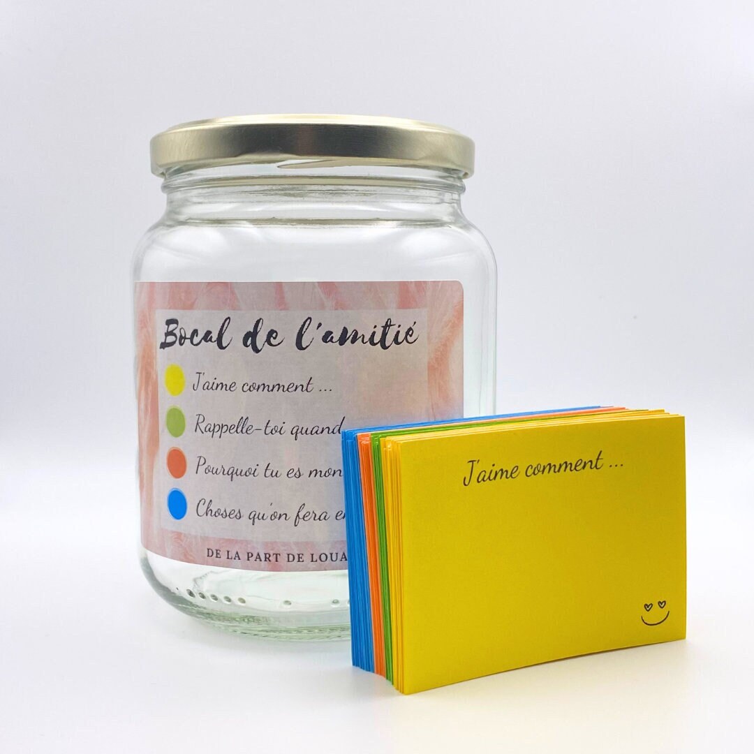 Friendship Jar Unique Personalized Gift Memorable Gift 100 Papers to ...