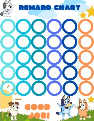 Simple Bluey Reward Chart - Etsy