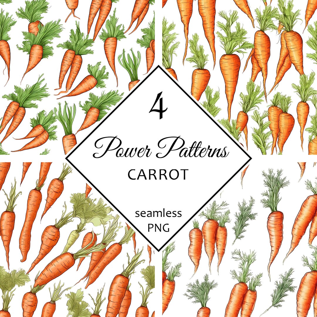 Carrot Pattern Seamless Carrot Fruit Pattern Illustrative Carrot ...