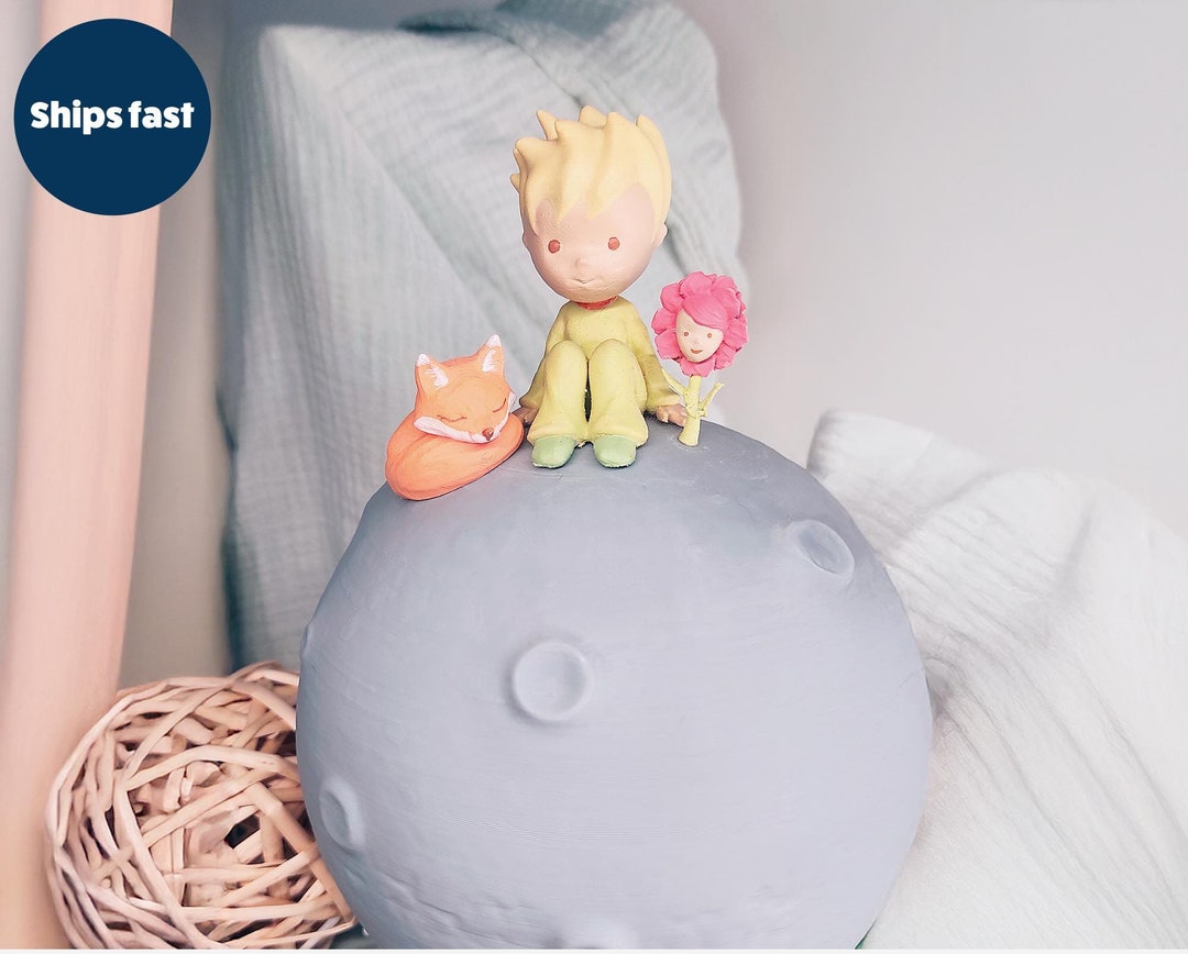 Cute Little Boy Table Light, Nursery Baby Light, Fox Decor Desk Lamp ...