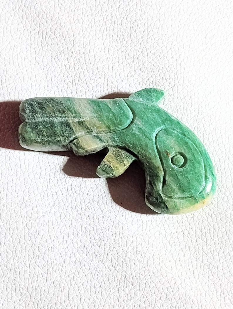 Beautiful Natural Aventurine Pistol Gun Carvings - Etsy