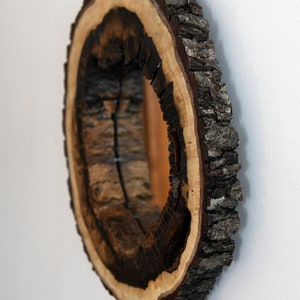 Live Edge Mirror, Wooden Mirror, Natural Live Edge Mirror, Natural Log ...