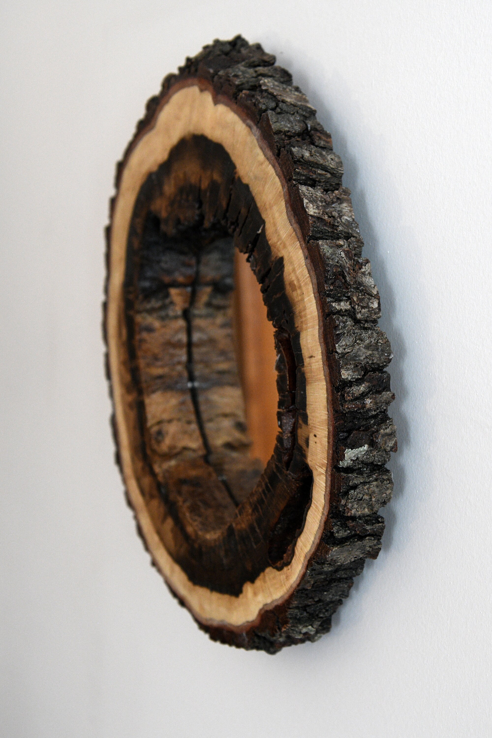 Live Edge Mirror, Wooden Mirror, Natural Live Edge Mirror, Natural Log ...