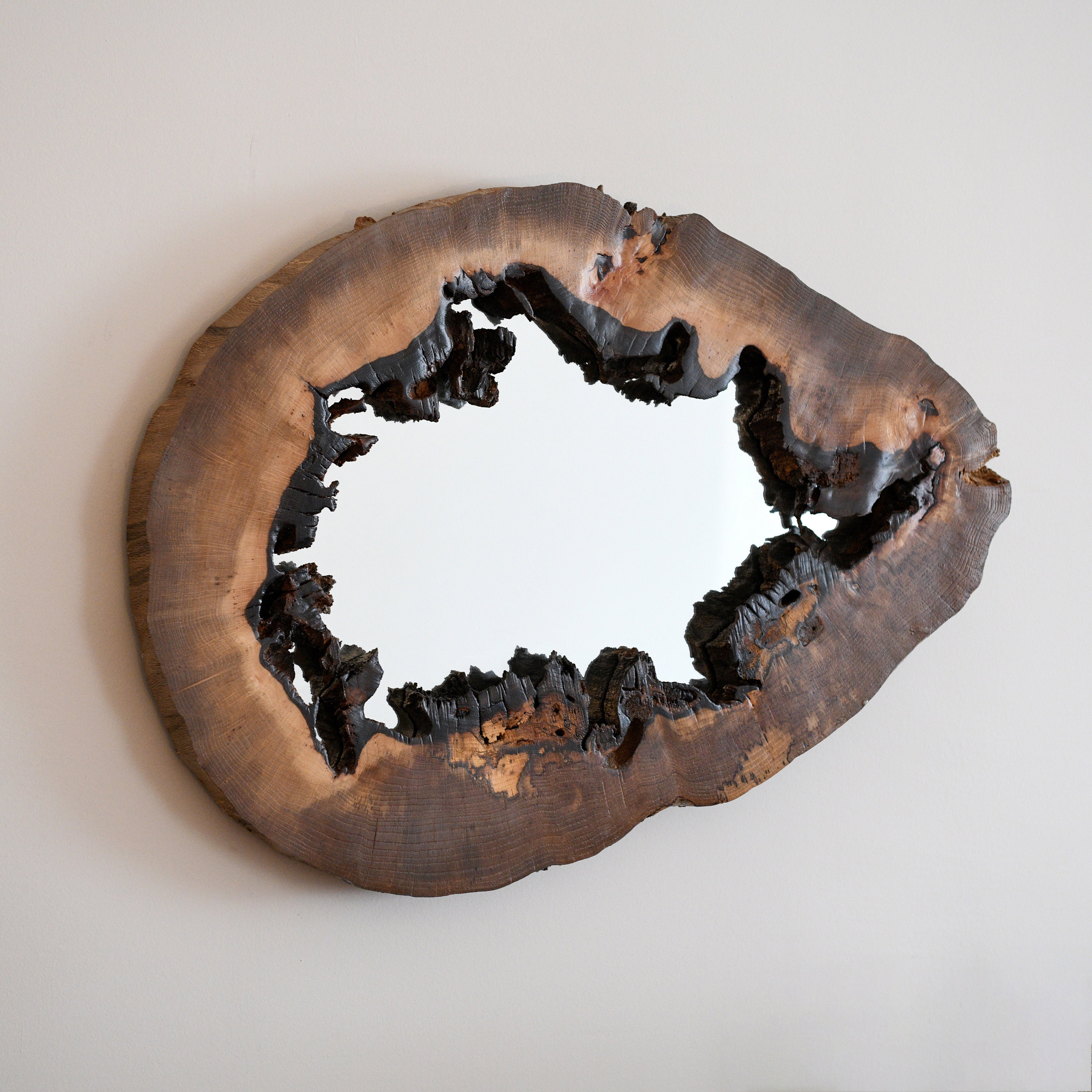 Live Edge Mirror, Wooden Mirror, Natural Live Edge Mirror, Natural Log ...