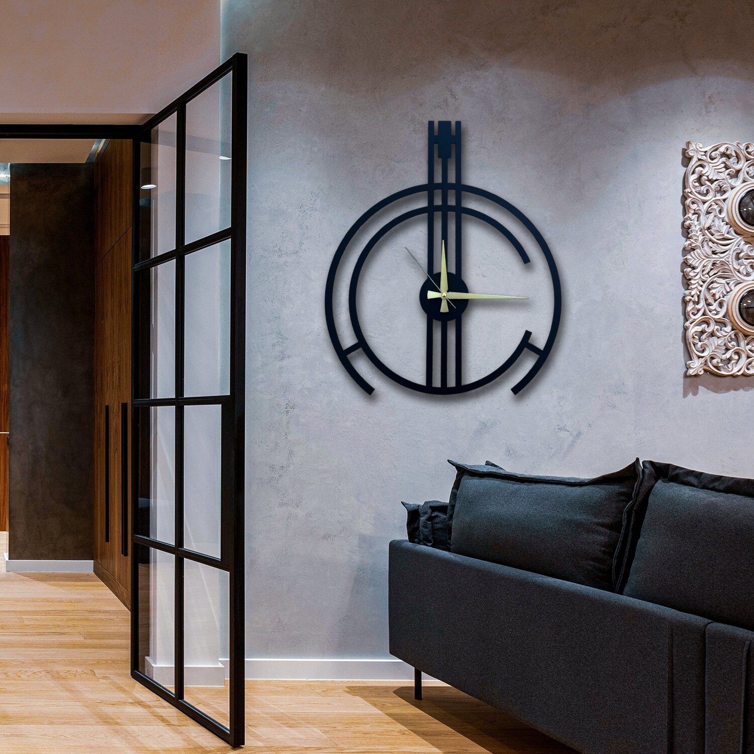 Metal Large Wall Clock, Sleek Metal Wall Clock for Home Decor ...