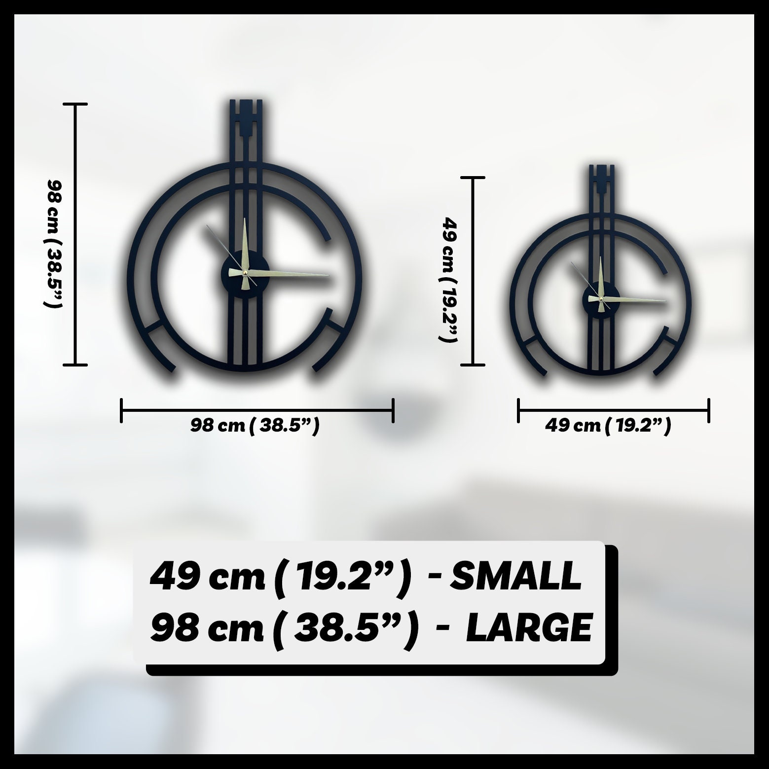 Metal Large Wall Clock, Sleek Metal Wall Clock for Home Decor ...