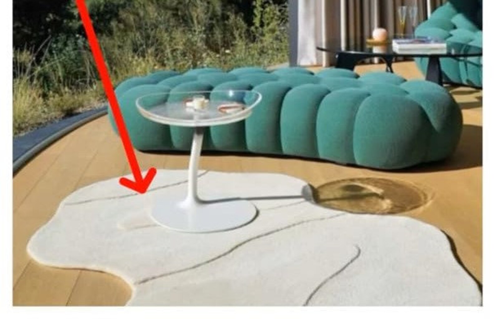 Cream-white Oval Shaped Tufted Rug Wool Handmade Area Carpets for ...