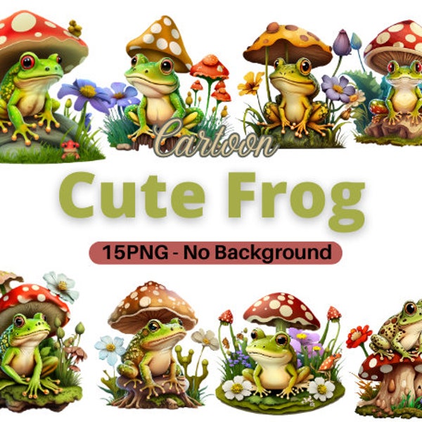 Frog Clipart - Etsy