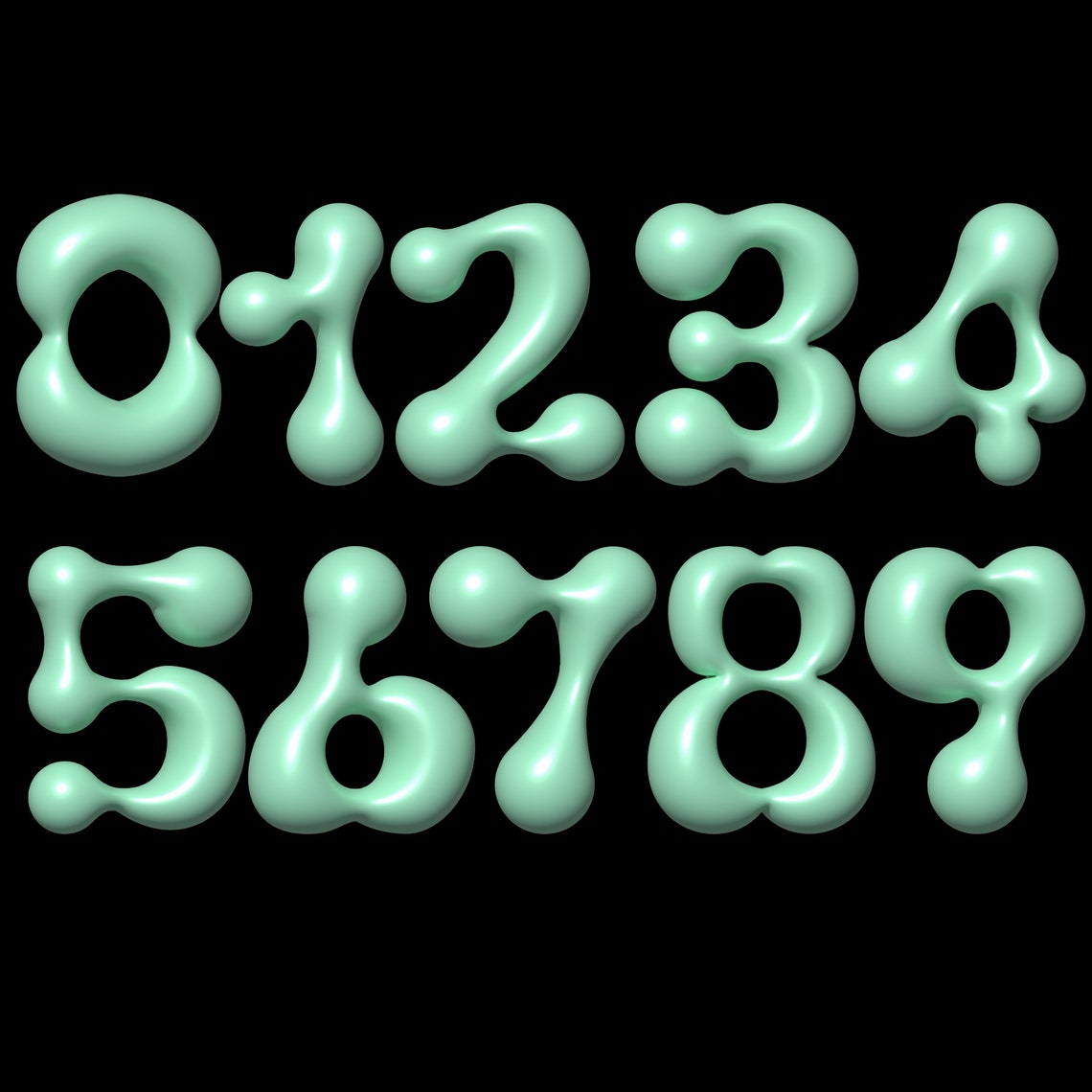 3D Bubbly Letters Clipart PNG SVG Bundle, Bubbly Font, Bubbly Alphabet ...