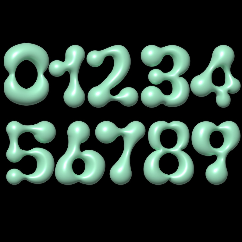 3D Bubbly Letters Clipart PNG SVG Bundle, Bubbly Font, Bubbly Alphabet ...