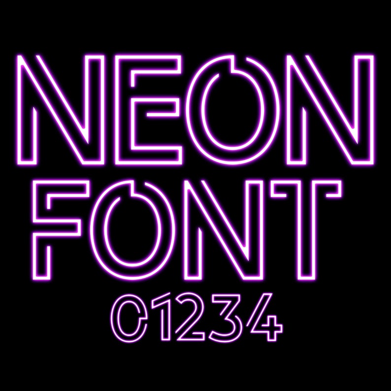 Pink Neon Letters PNG SVG Clipart Bundle, Neon Alphabet, Neon Font Svg ...