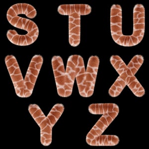 3D Furry Letters Clipart PNG SVG Bundle, Furry Font, Fluffy Alphabet ...