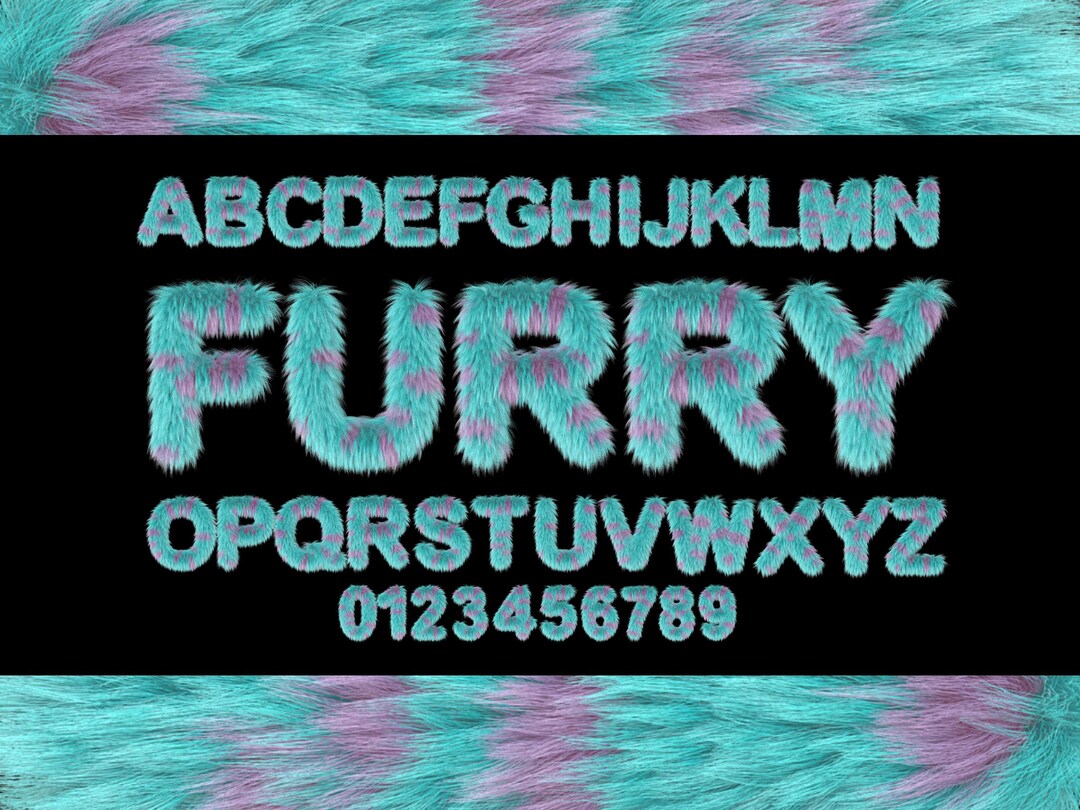 3D Furry Letters Clipart PNG SVG Bundle, Furry Font, Fluffy Alphabet ...