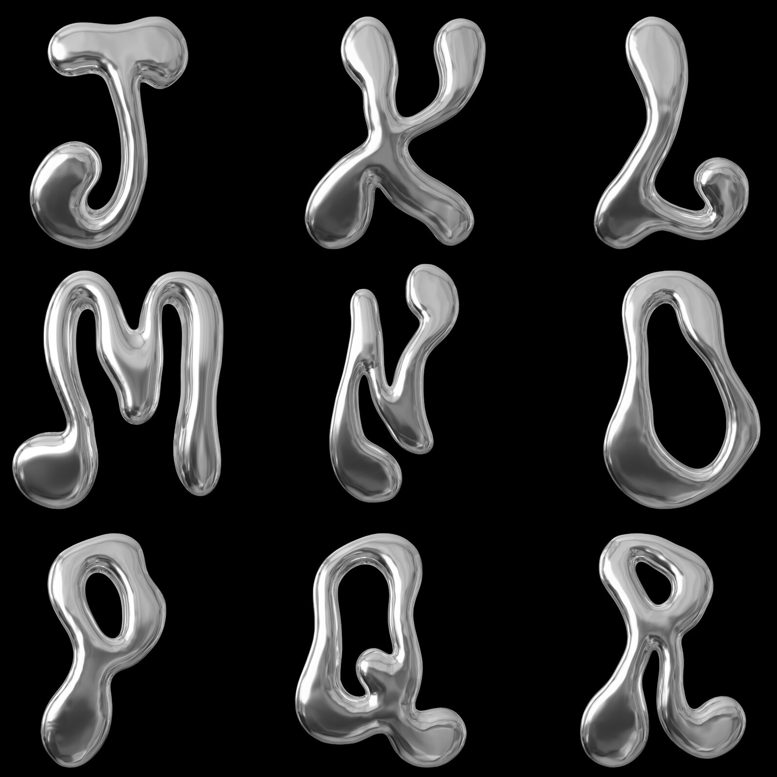 3D Bubbly Letters Clipart PNG SVG Bundle, Bubbly Font, Bubbly Alphabet ...