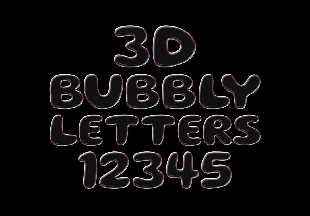 3D Bubbly Letters Clipart PNG SVG Bundle, Bubbly Font, Bubbly Alphabet ...