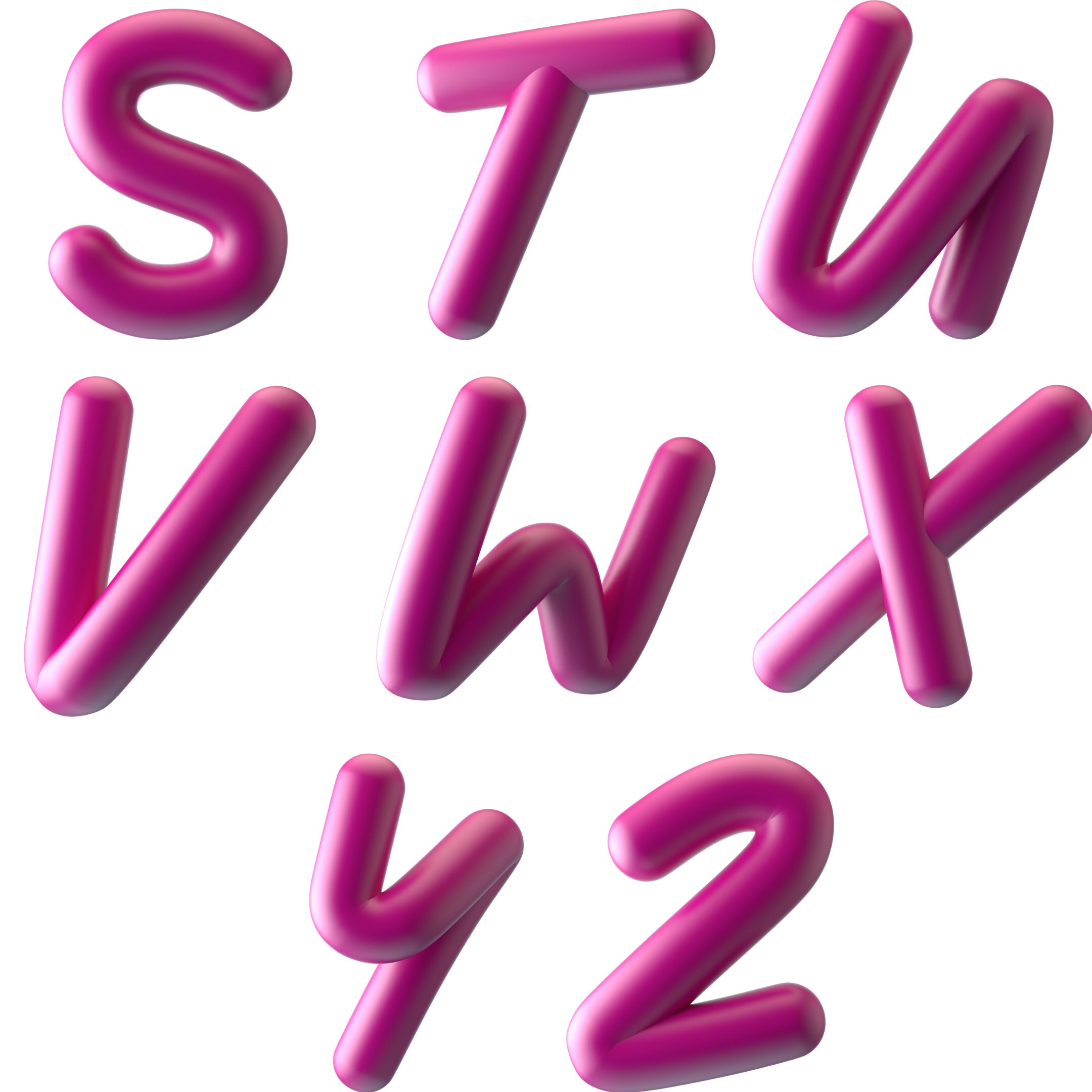 3D Balloon Letters Clipart PNG SVG Bundle Bubbly Font Bubbly - Etsy