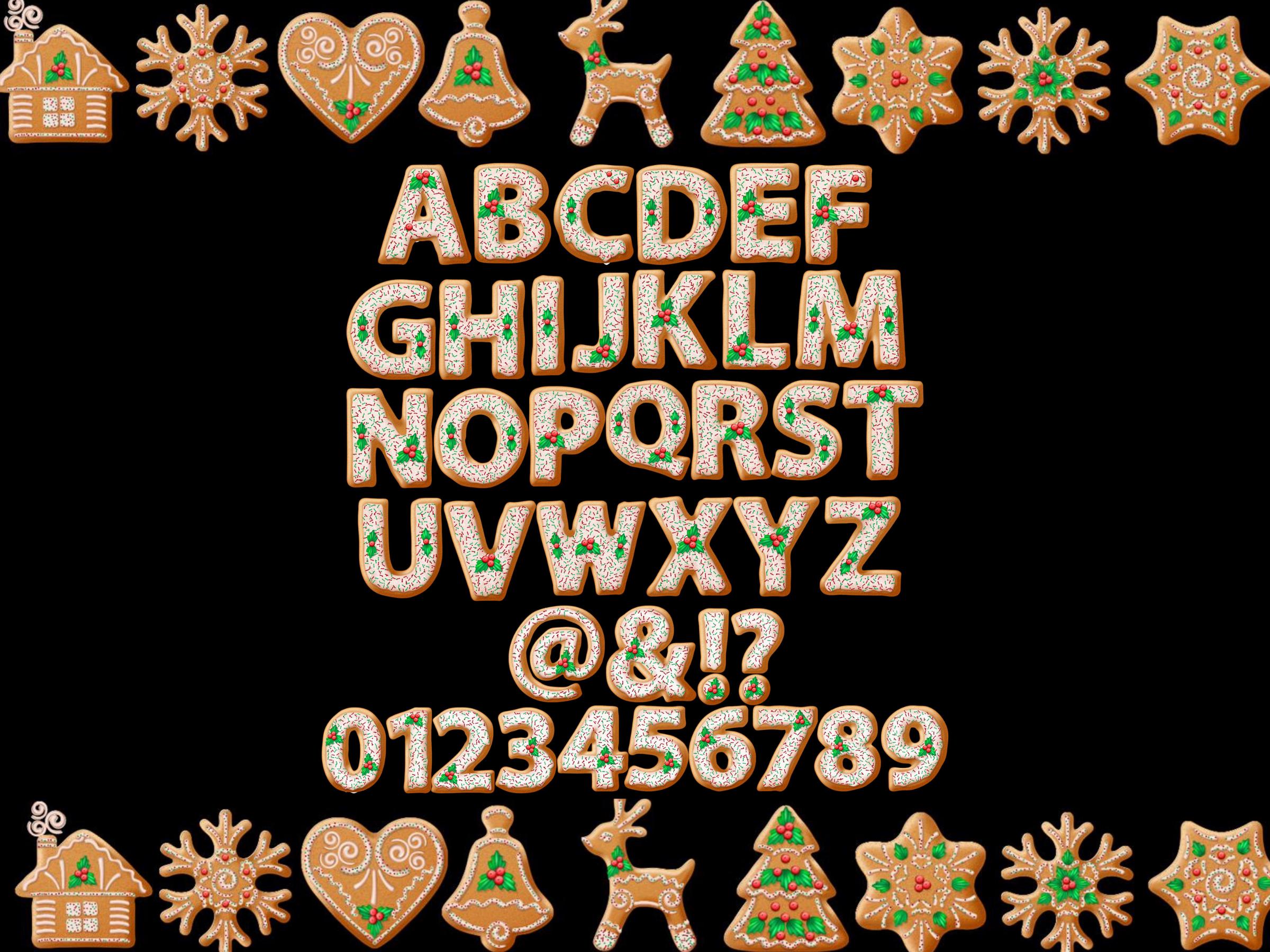 3D Gingerbread Font SVG PNG, Christmas Letters & Christmas Clipart - Etsy