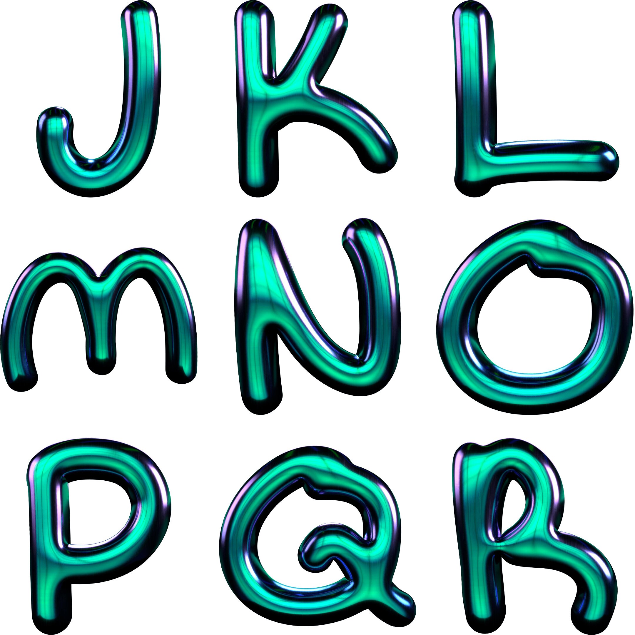 3D Metallic Letters Clipart PNG SVG Bundle, Metallic Font, Metallic ...