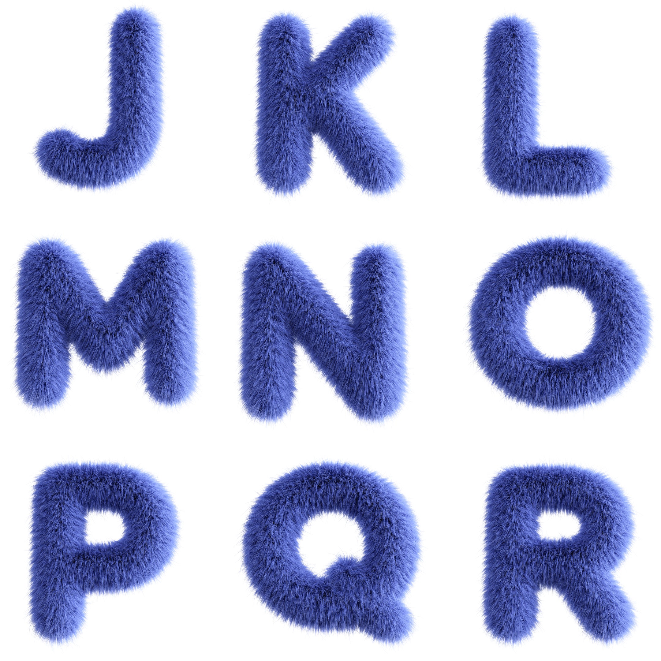 3D Furry Letters Clipart PNG SVG Bundle, Furry Font, Fluffy Alphabet ...