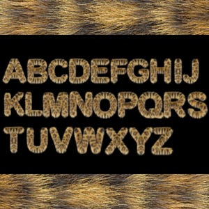 3D Furry Letters Clipart PNG SVG Bundle, Furry Leopard Font, Fluffy ...