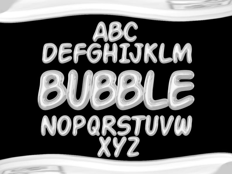 3D Balloon Letters Clipart PNG SVG Bundle, Bubbly Font, Bubbly Alphabet ...