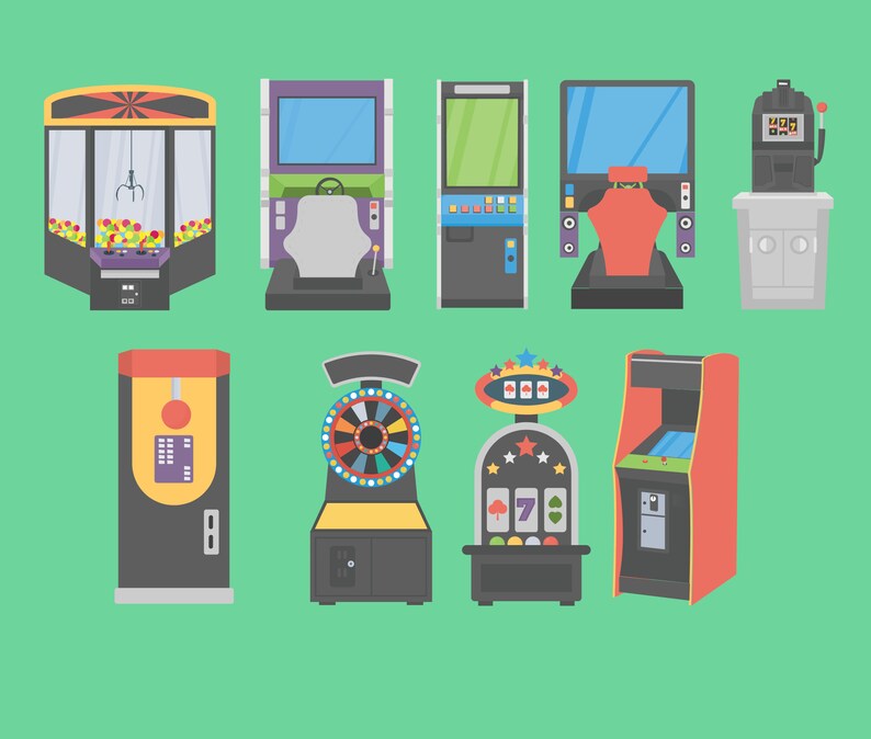 34 Arcade Games Clipart Bundle SVG PNG JPG Pdf Icons Arcade - Etsy