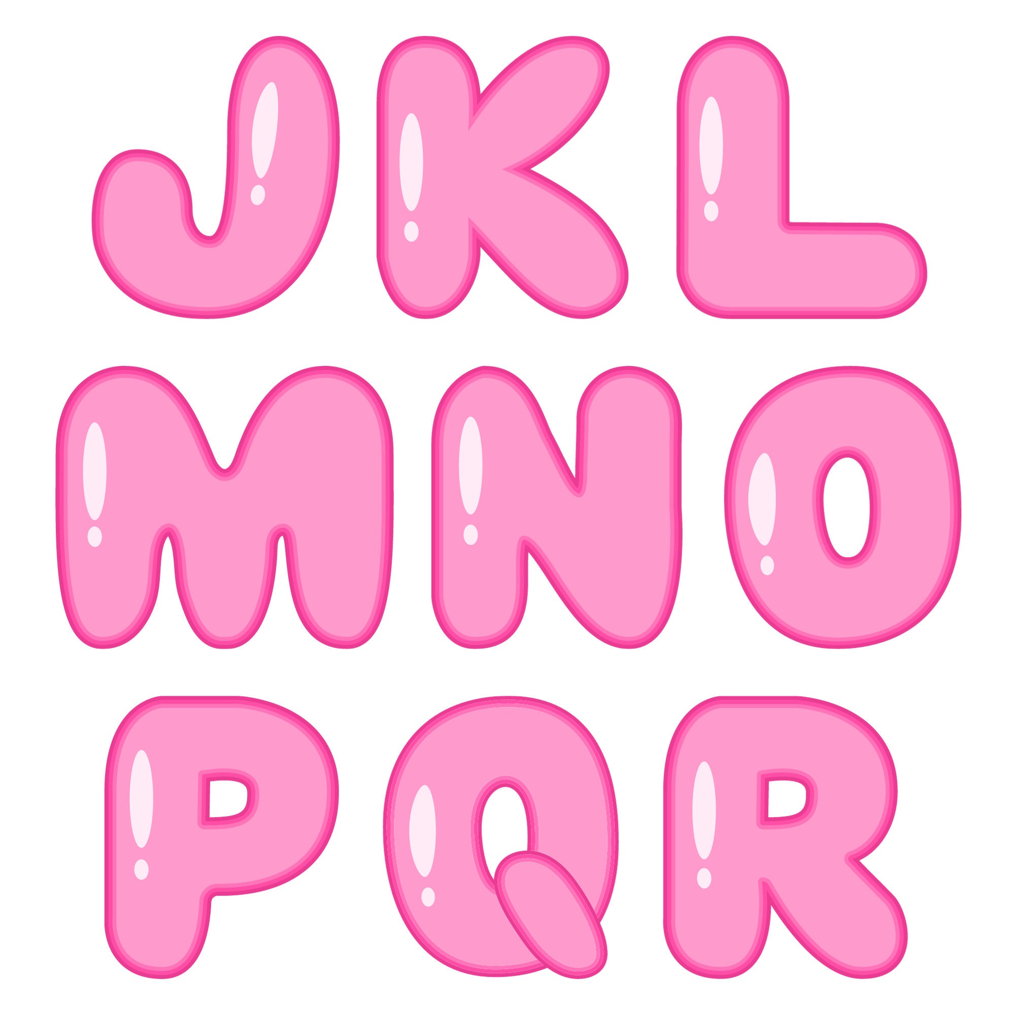 Bubbly Letters Clipart PNG SVG Bundle, Bubbly Font, Bubbly Alphabet ...