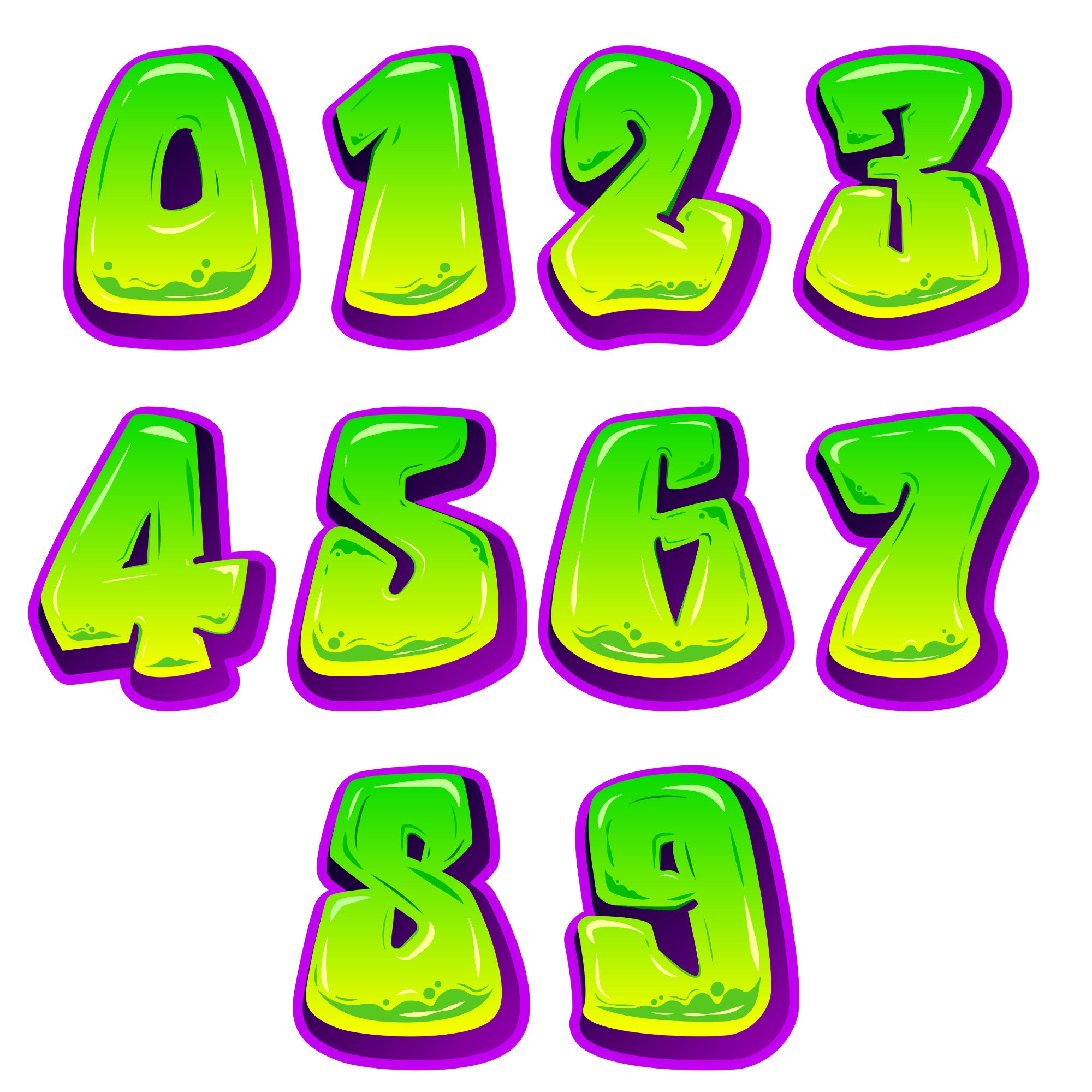 3D Graffiti Letters Clipart PNG SVG Bundle, Graffiti Font, Graffiti ...