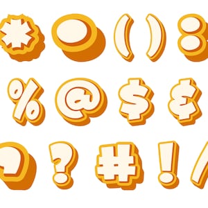 3D Comic Letters Clipart PNG SVG Bundle, Comic Font, Comic Alphabet, 3D ...