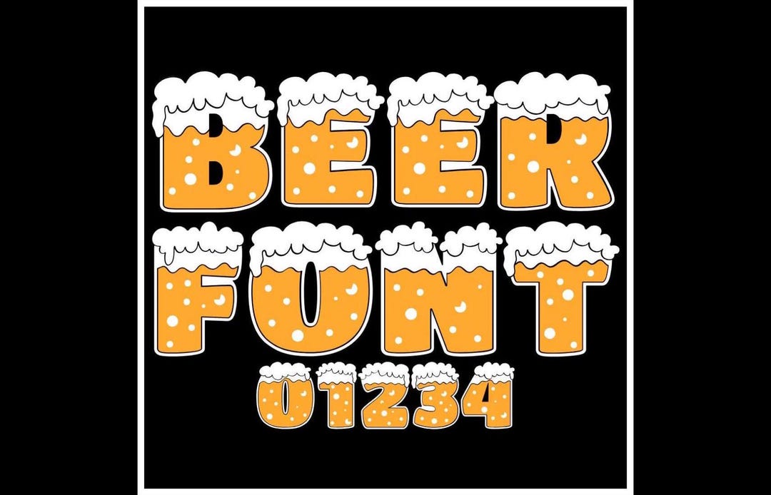 Beer Font Clipart PNG SVG Bundle, Beer Alphabet, Beer Letters, Monogram ...