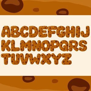 Cookie Font Clipart Bundle: PNG SVG, Biscuit Alphabet - Etsy