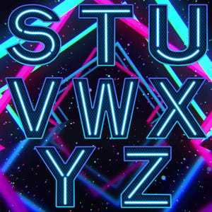 Blue Neon Letters PNG SVG Clipart Bundle, Neon Alphabet, Neon Font Svg ...