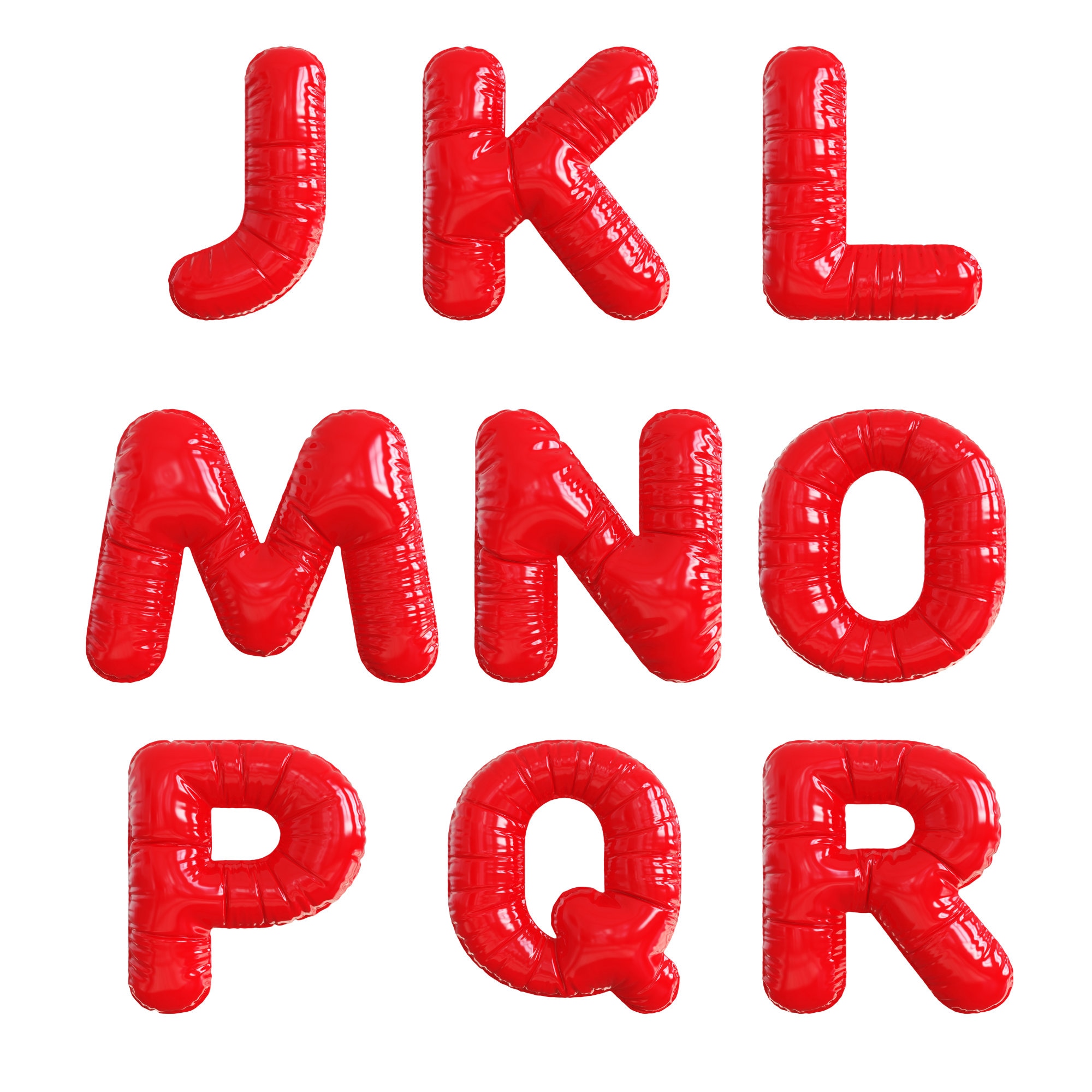 3D Balloon Letters Clipart PNG SVG Bundle, Bubbly Font, Bubbly Alphabet ...