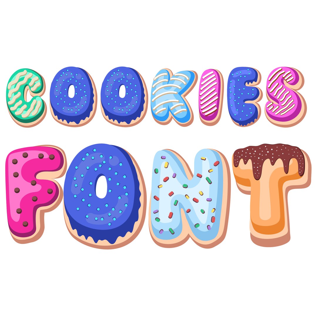 3D Cookies Font Clipart PNG SVG Bundle, Cookies Letters, Sweets ...