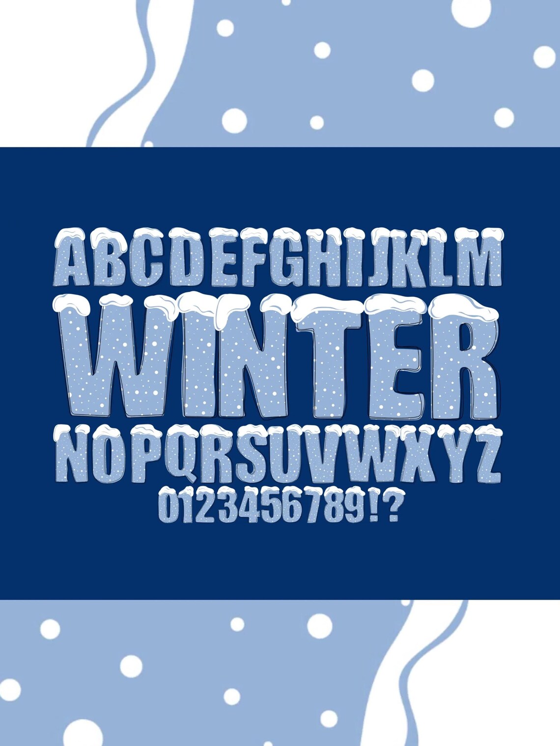 Snow Letters Font: Winter Alphabet PNG SVG Bundle - Etsy