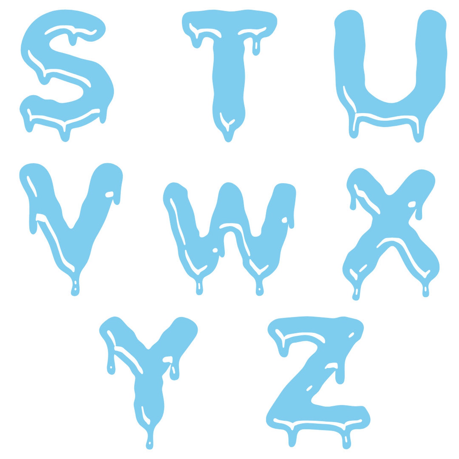 Ice Melting Font Clipart PNG SVG Bundle, Dripping Font Svg, Dripping ...