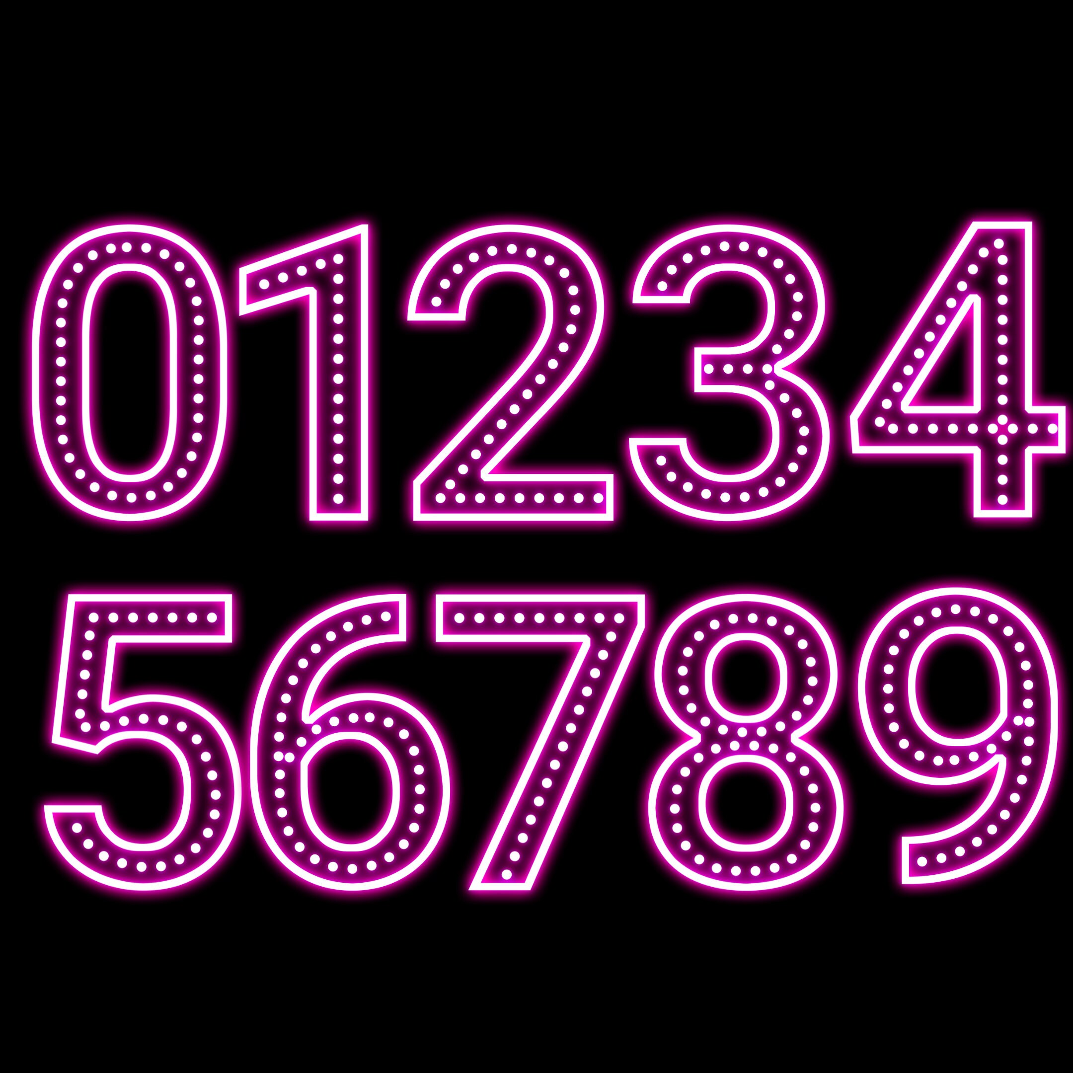 Pink Neon Letters PNG SVG Clipart Bundle, Neon Alphabet, Neon Font Svg ...