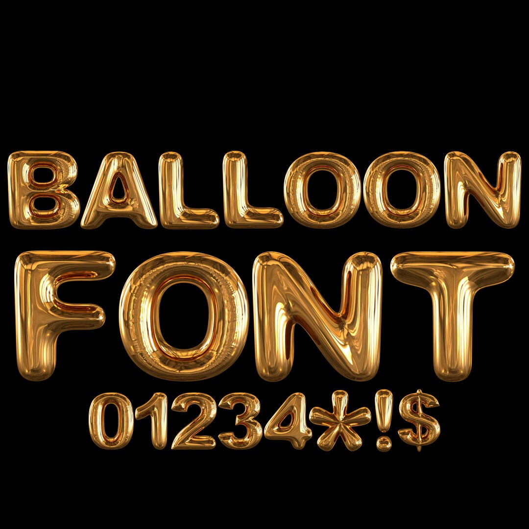 3D Balloon Letters Clipart PNG SVG Bundle, Bubbly Font, Bubbly Alphabet ...