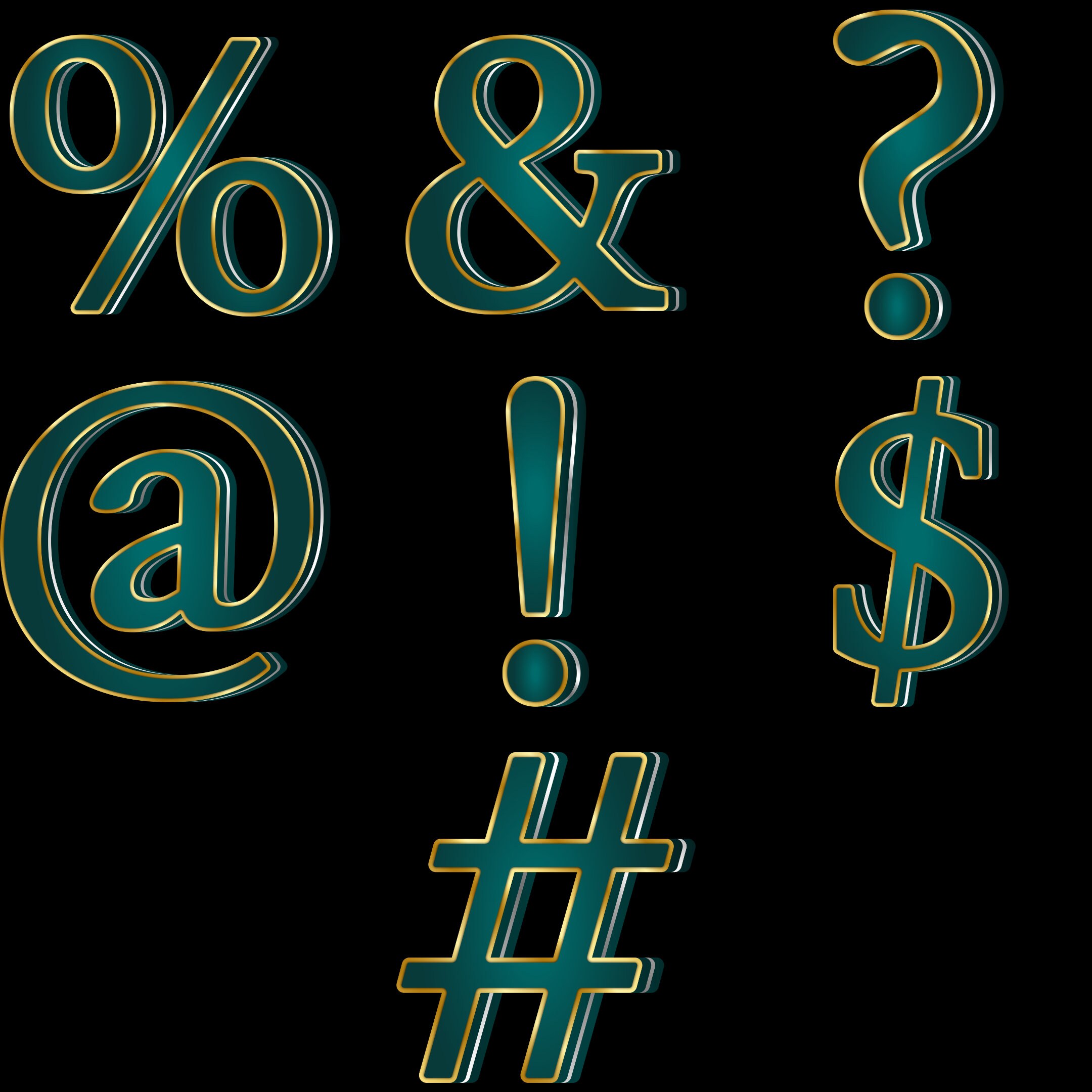 3D Elegant Font Clipart PNG SVG Bundle, Elegant Letters, Elegant ...