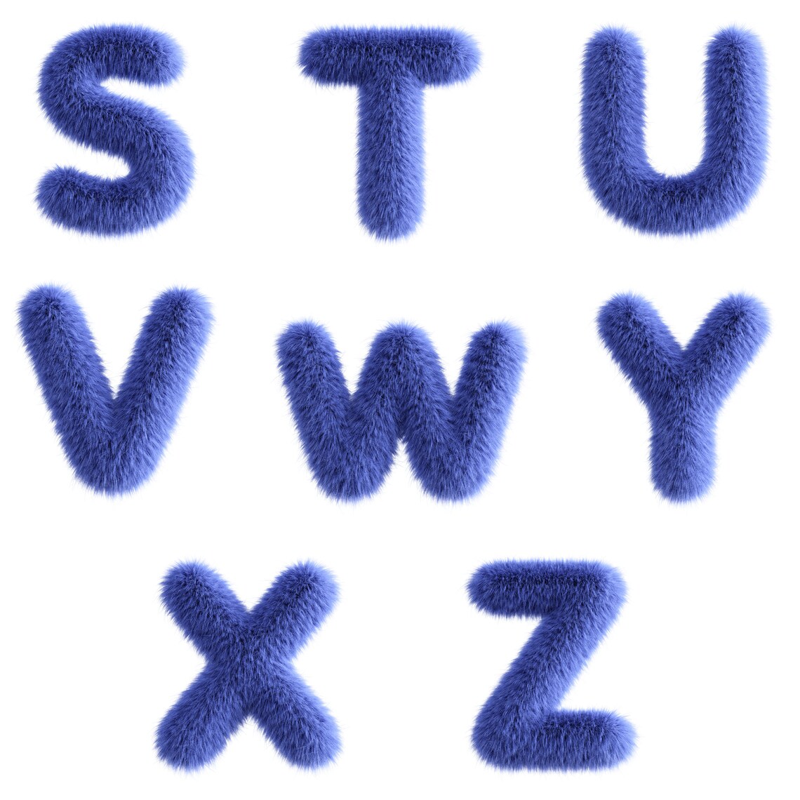 3D Furry Letters Clipart PNG SVG Bundle, Furry Font, Fluffy Alphabet ...