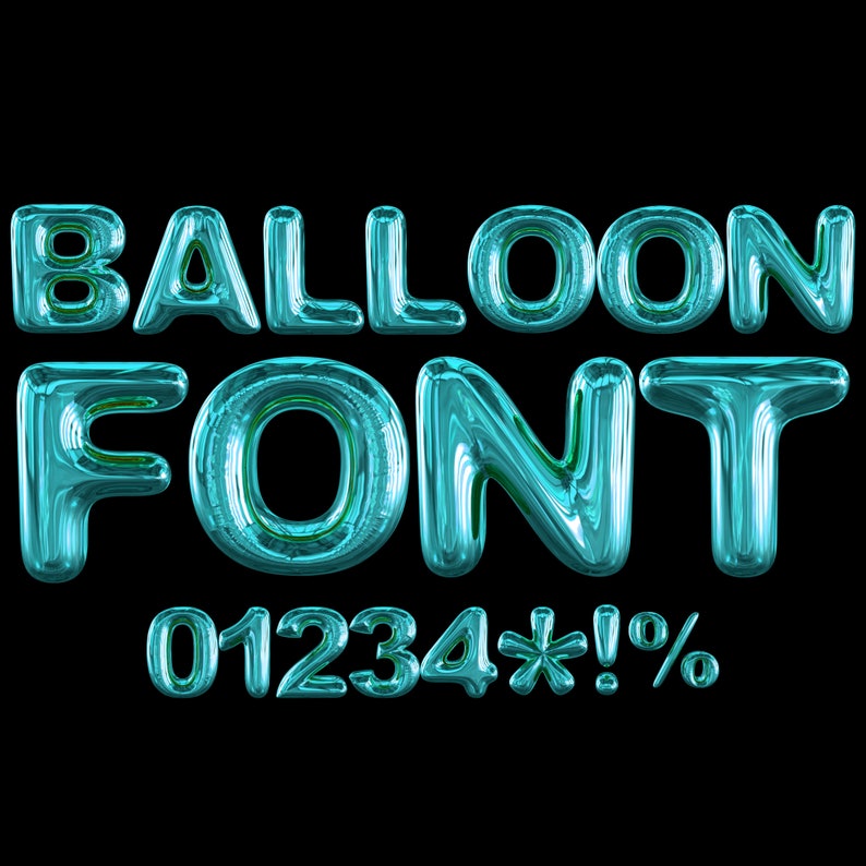 3D Balloon Letters Clipart PNG SVG Bundle, Bubbly Font, Bubbly Alphabet ...